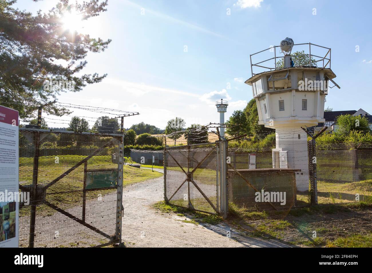 Outdoor area of the German-German Museum Moedlareuth with observation ...