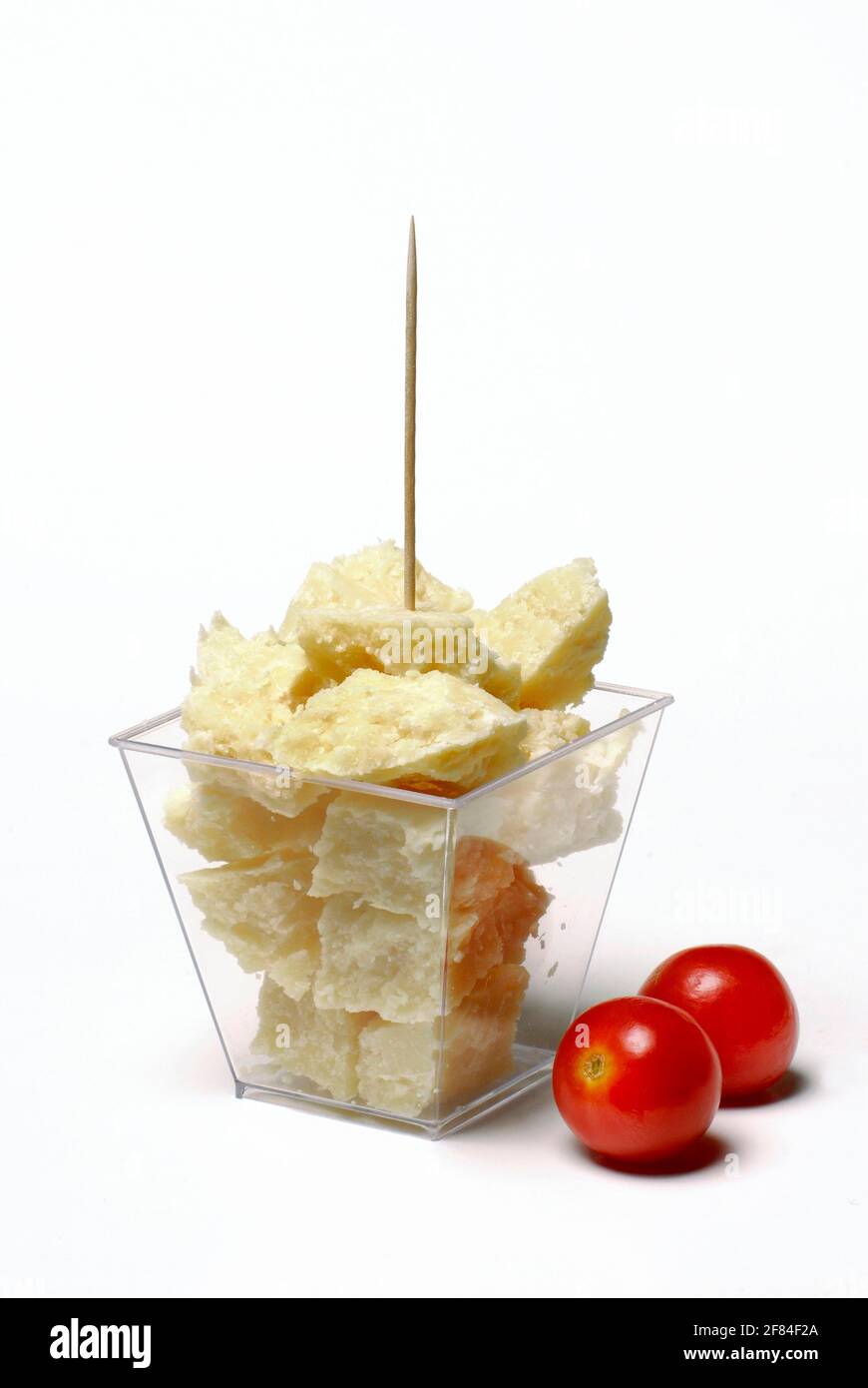 Parmesan cheese in pieces Cut Out Stock Images & Pictures - Alamy