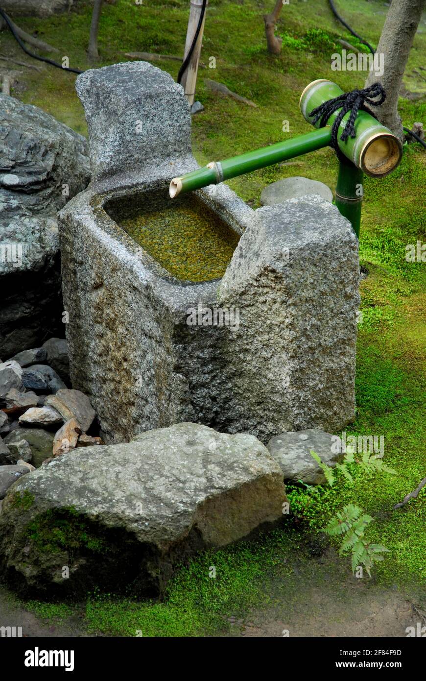 Japanese temple stone water fountain hi-res stock photography and ...