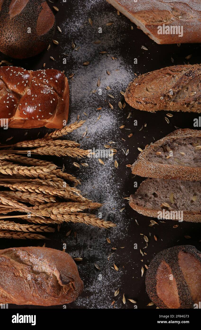 Mixed grain bread rolls hi-res stock photography and images - Alamy