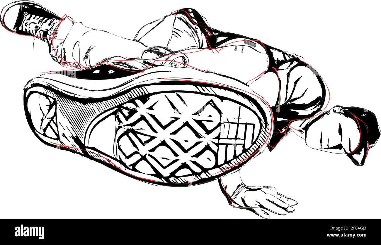 illustration of breakdancer on white Stock Vector Image & Art - Alamy