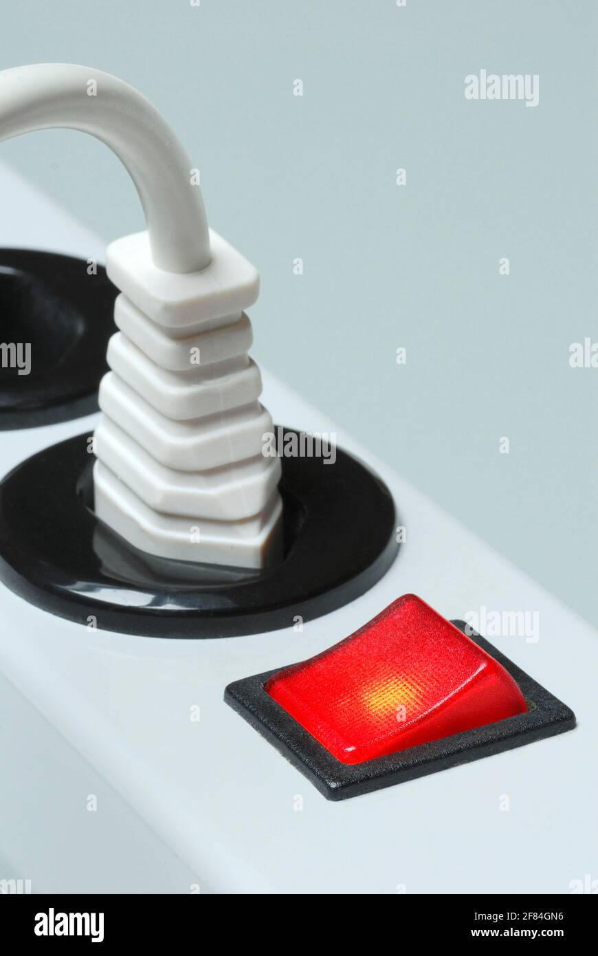 Socket strip with plug, switch Stock Photo - Alamy