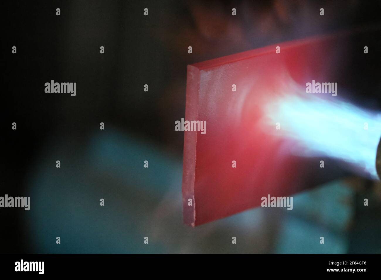 heating up a piece of steel to glow Stock Photo - Alamy