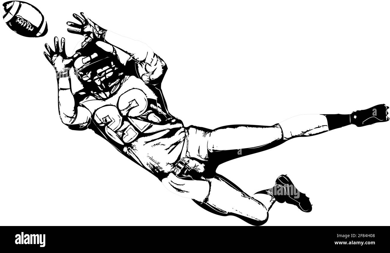 american football player vector illustration Stock Vector Image & Art ...