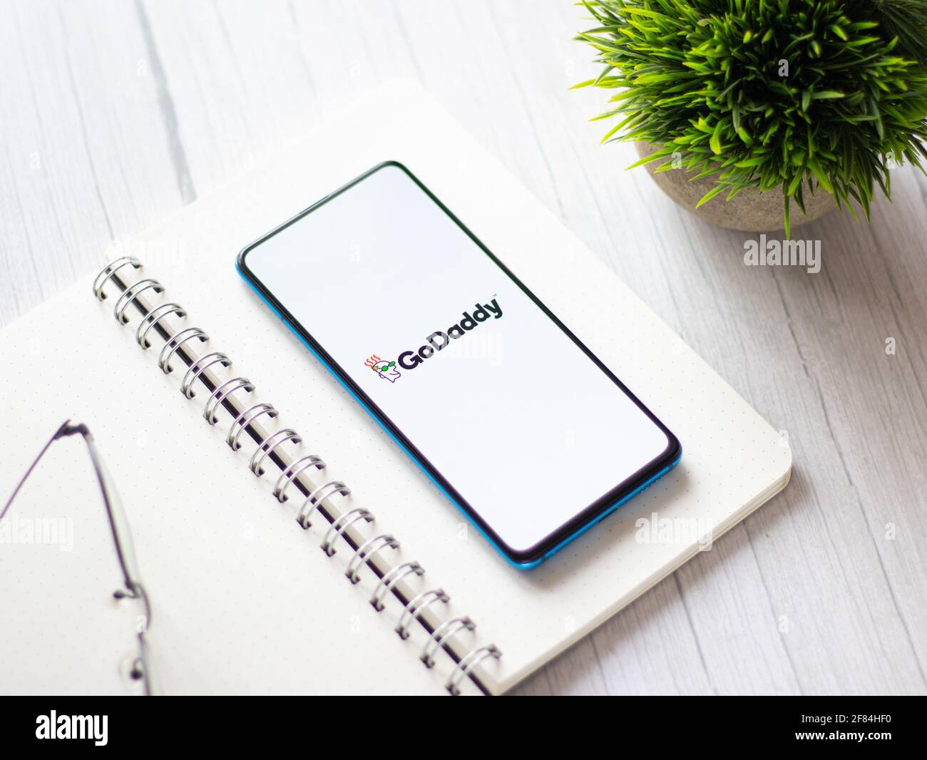 Assam, india - April 10, 2021 : GoDaddy logo on phone screen stock ...
