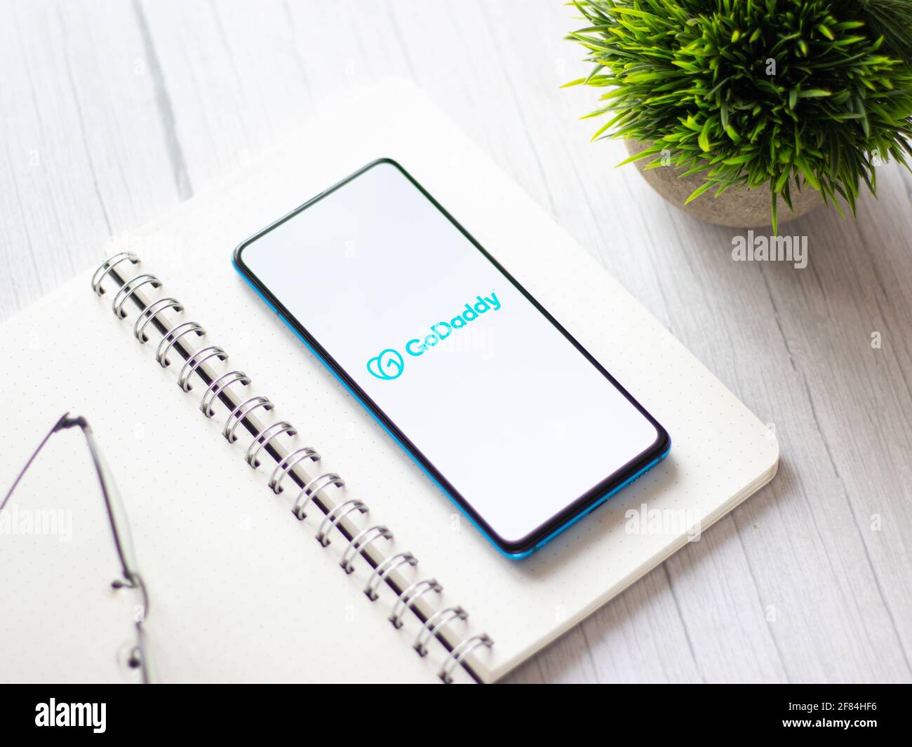 Assam, india - April 10, 2021 : GoDaddy logo on phone screen stock ...