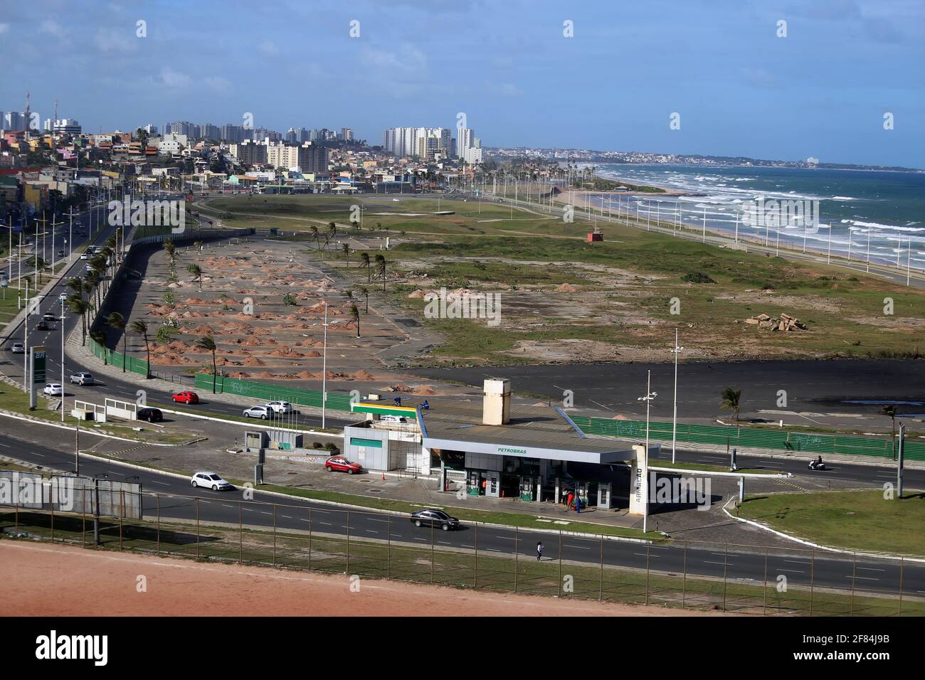 salvador, bahia / brazil - august 30, 2018: Aerial view of the terrace ...