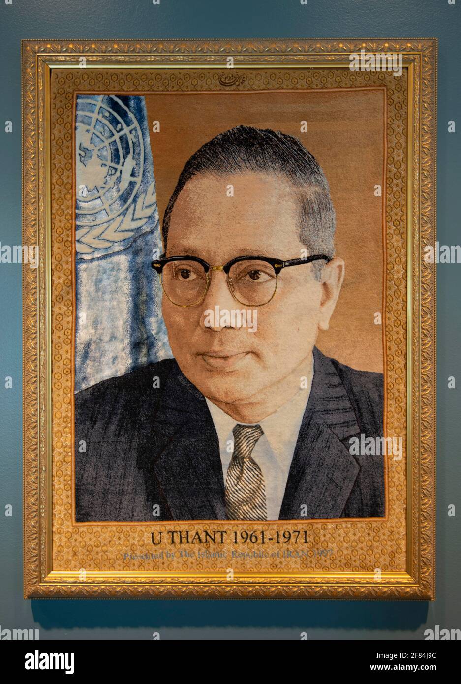 Portrait Sithu U Thant, Ehemaliger Generalsekretaer der Vereinten ...