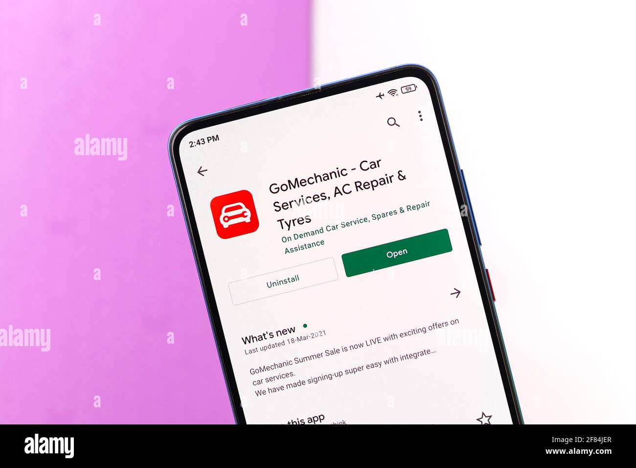 Assam, india - April 10, 2021 : GoMechanic logo on phone screen stock ...