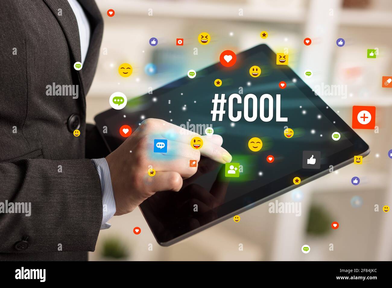 business person playing multimedia concept Stock Photo - Alamy