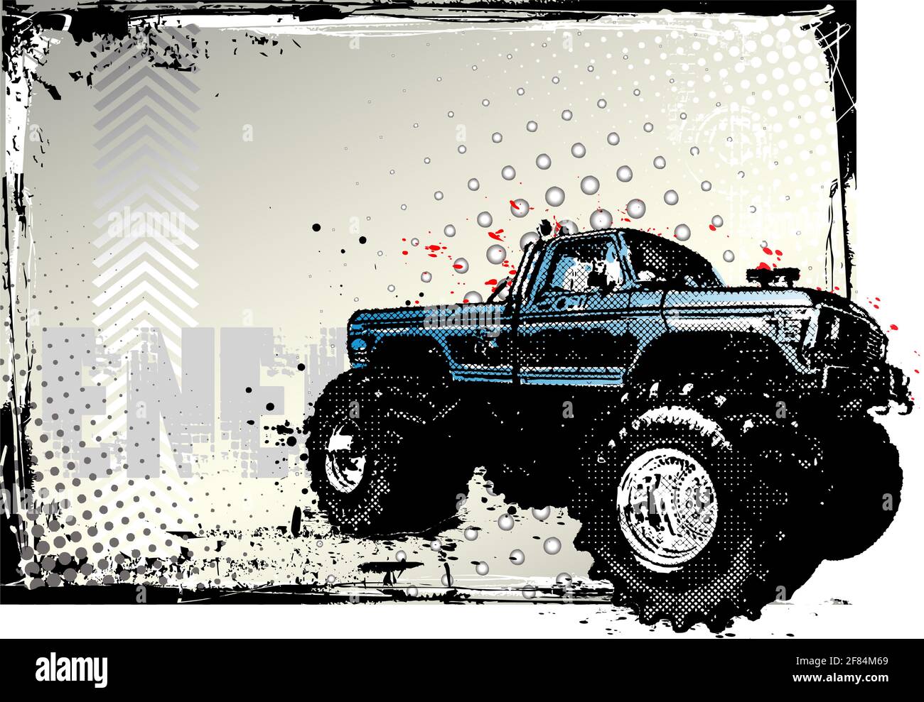monster truck poster background Stock Vector Image & Art - Alamy