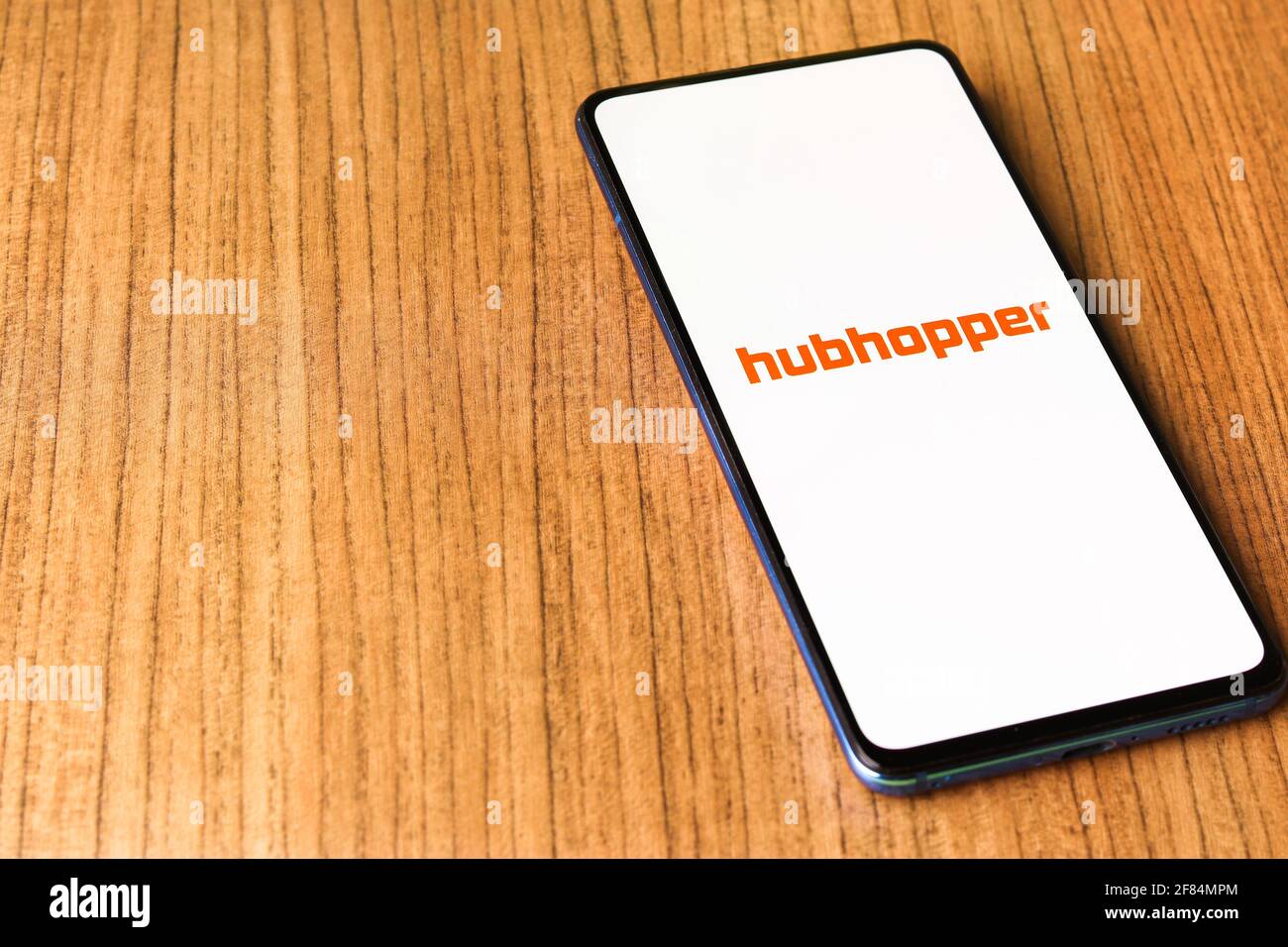 Assam, india - April 10, 2021 : Hubhopper logo on phone screen stock ...