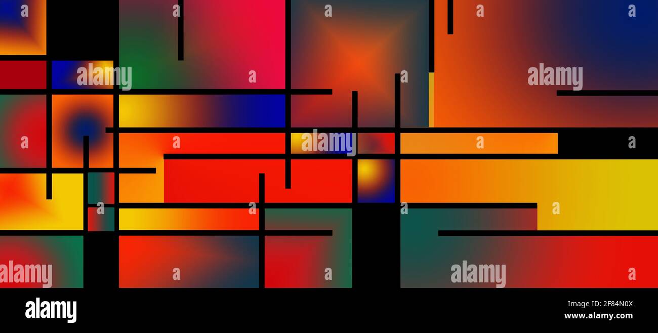 Modern geometric abstract. 3D rendering Stock Photo - Alamy