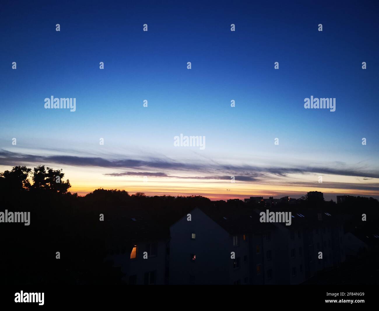 blue sky with clouds in Central Europe Stock Photo - Alamy