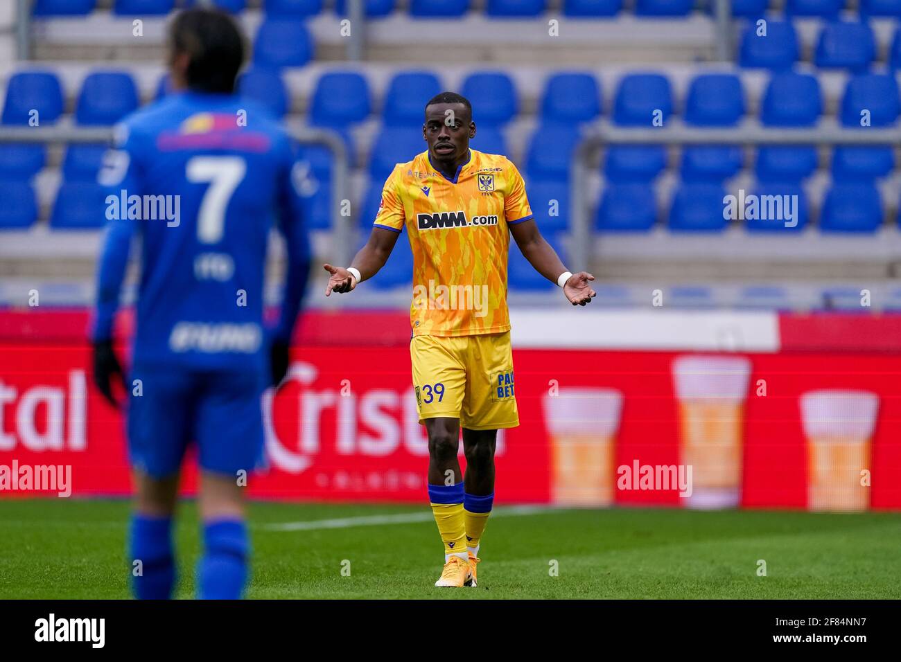 GENK, BELGIUM - APRIL 11: Jonathan Buatu of Sint-Truidense VV during ...
