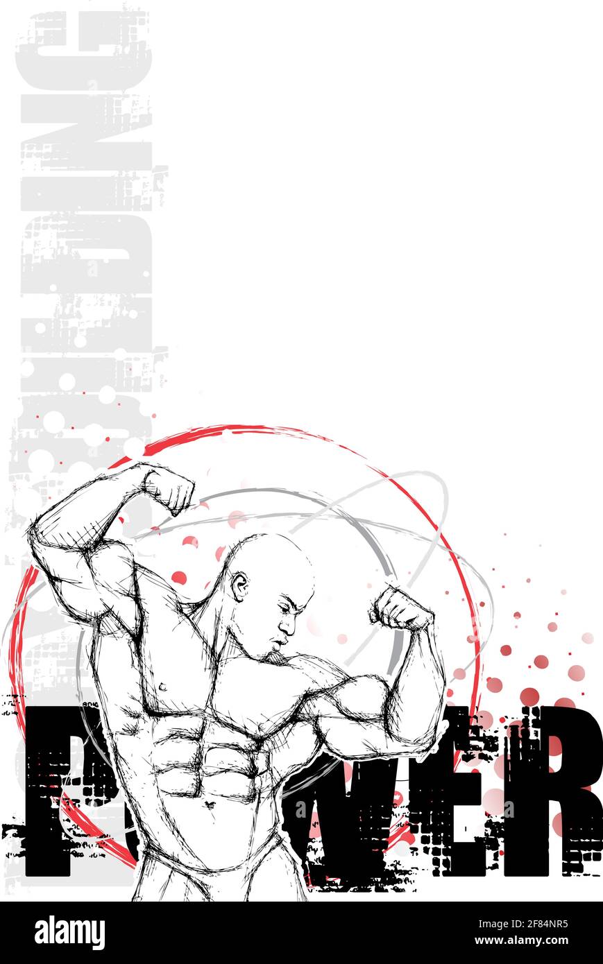 bodybuilding poster background Stock Vector Image & Art - Alamy