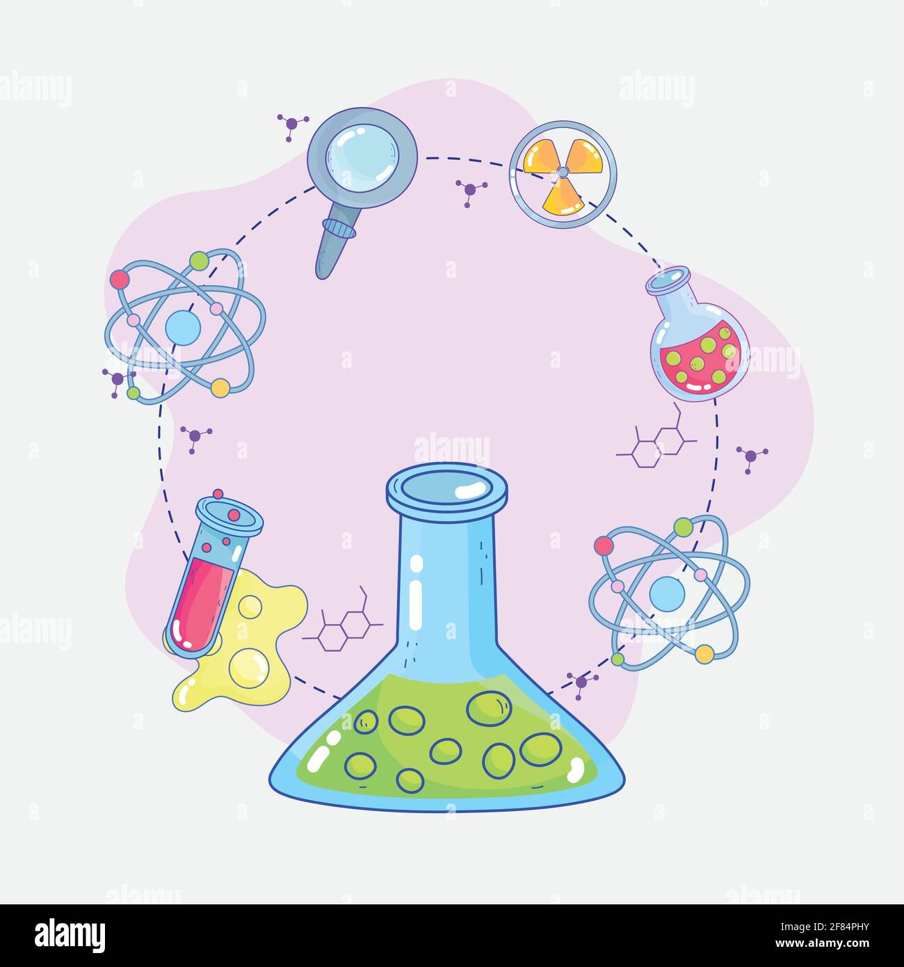 science chemistry equipment atom beaker Stock Vector Image & Art - Alamy