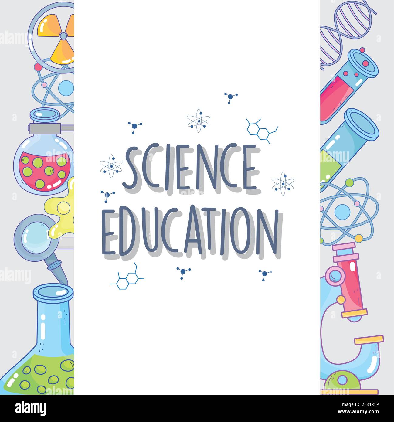 science education school objects poster Stock Vector Image & Art - Alamy