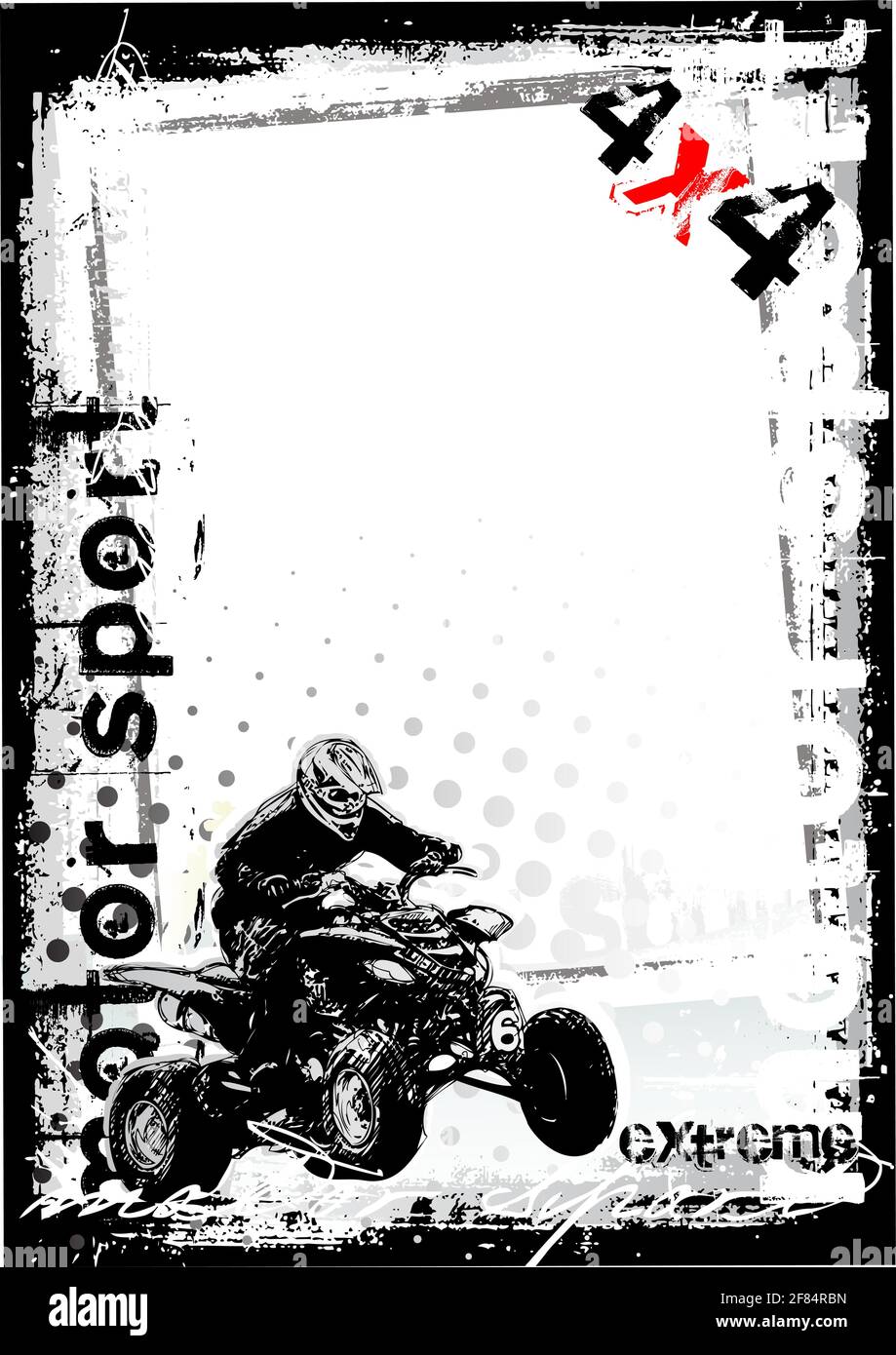 quad bike poster background Stock Vector Image & Art - Alamy
