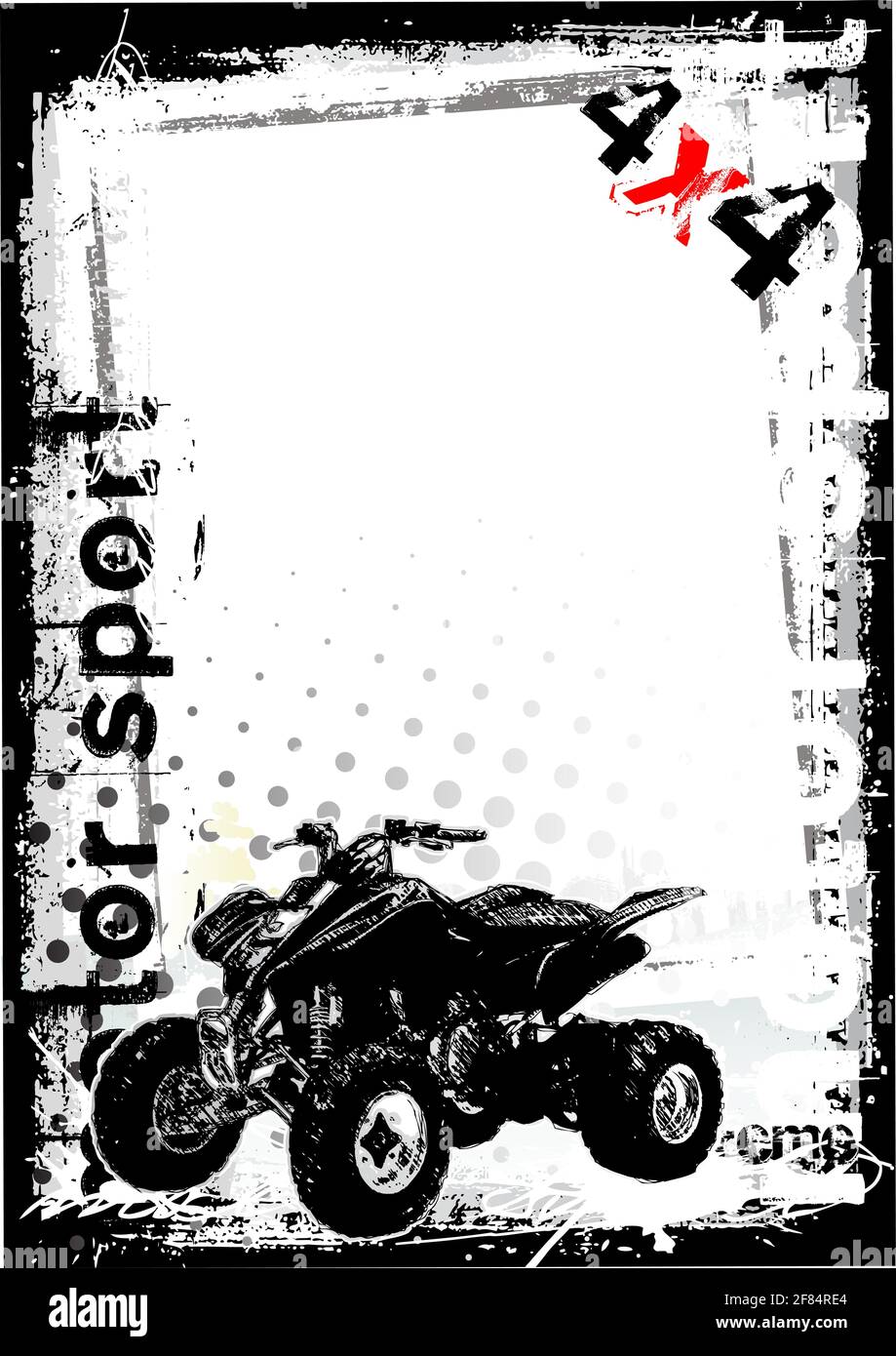 quad bike poster background Stock Vector Image & Art - Alamy