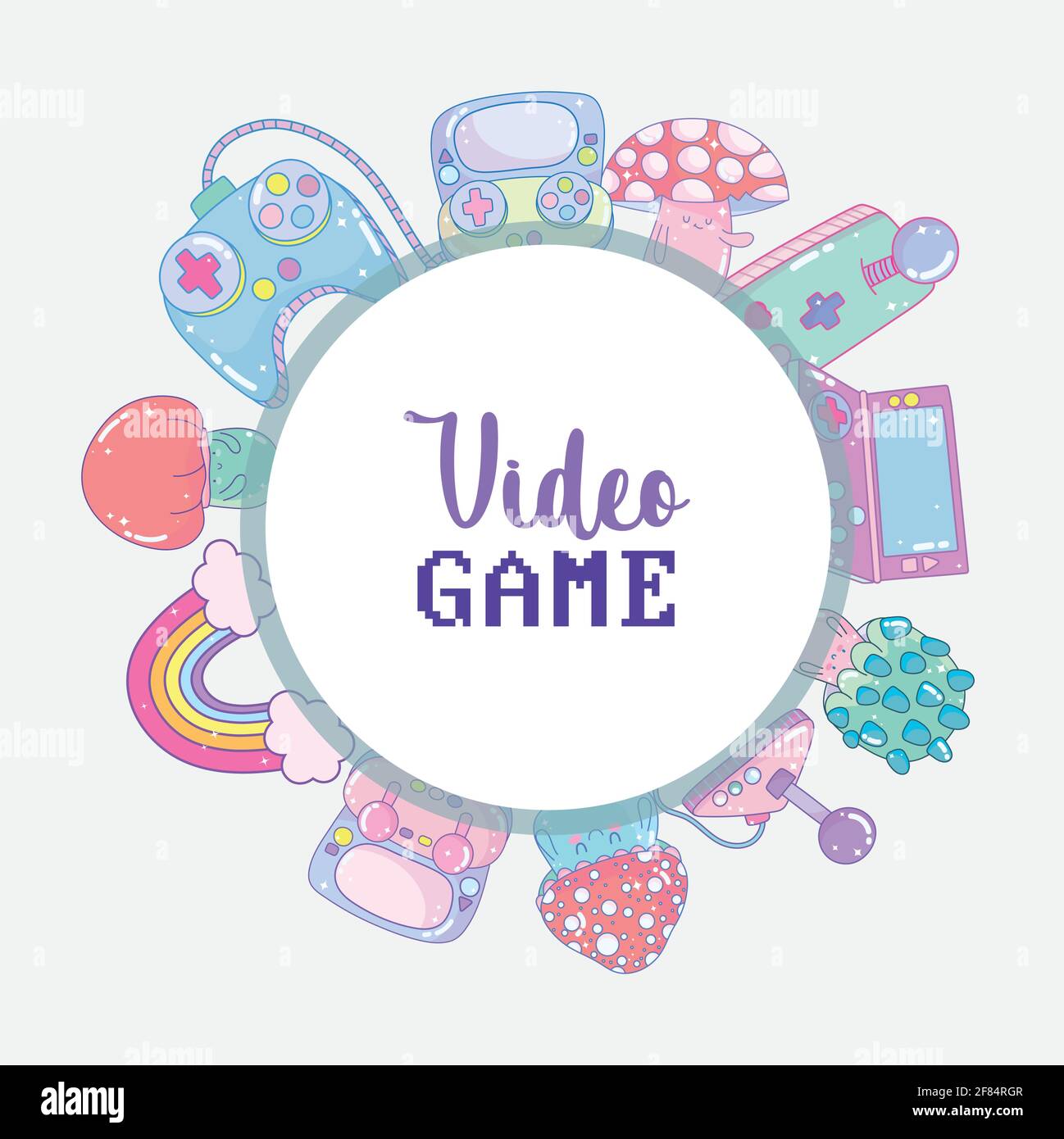 video game gamepad joystick label Stock Vector Image & Art - Alamy