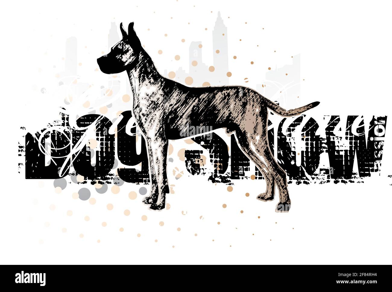 Great dane poster background Stock Vector Image & Art - Alamy