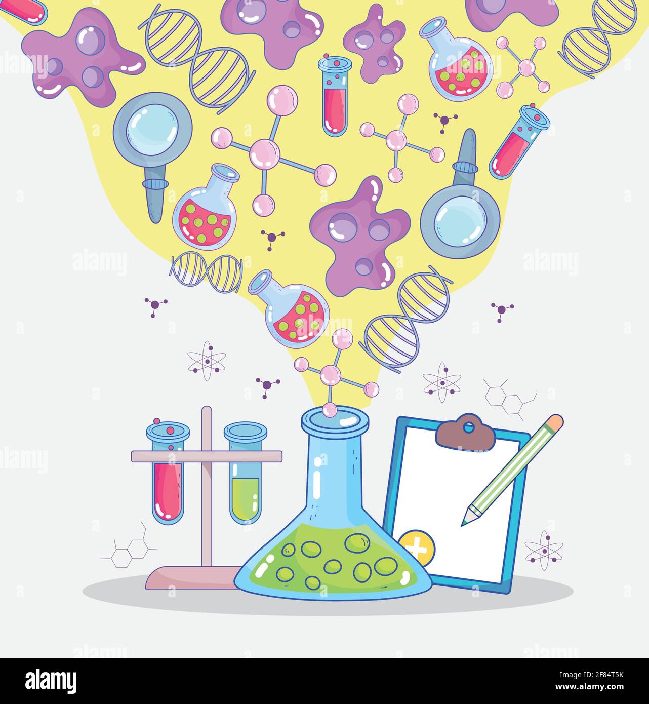 science education biology tools clipboard Stock Vector Image & Art - Alamy