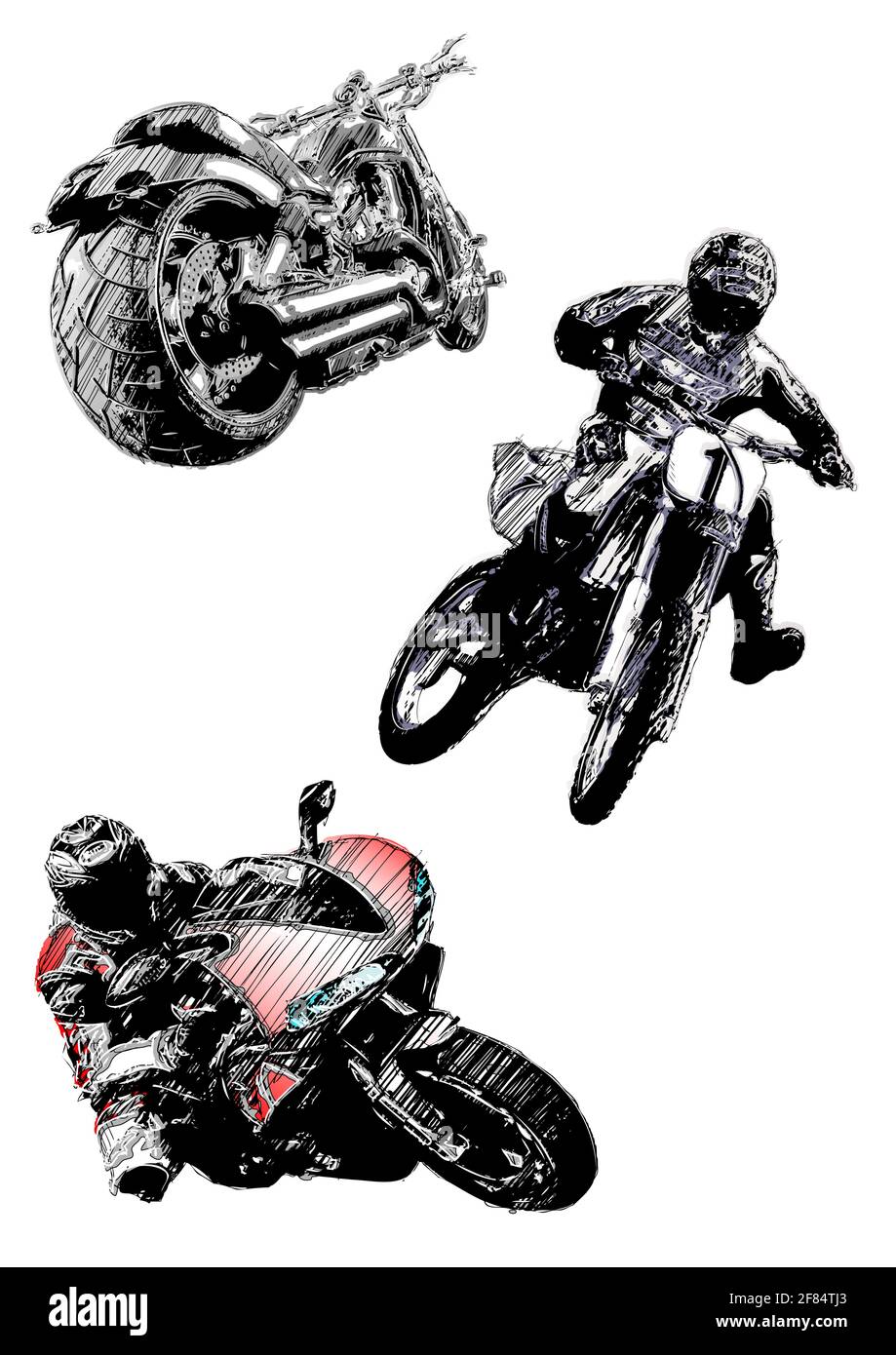 Motorcycle poster background Cut Out Stock Images & Pictures - Alamy