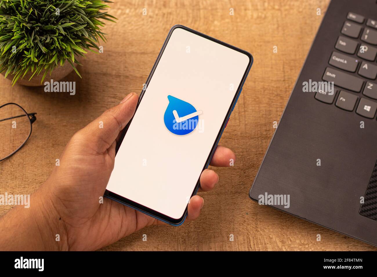 Assam, india - April 10, 2021 : Microsoft Kaizala logo on phone screen ...