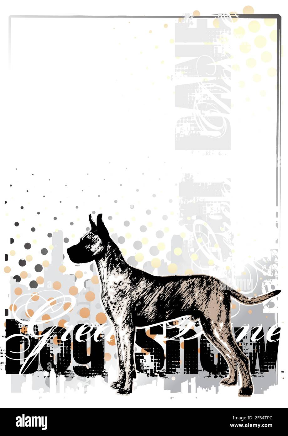 Great dane poster background Stock Vector Image & Art - Alamy