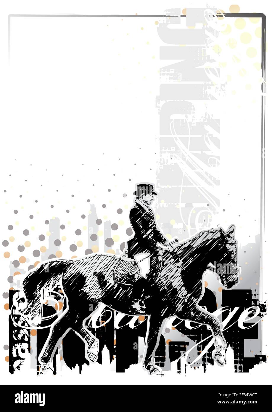 horse poster background Stock Vector Image & Art - Alamy