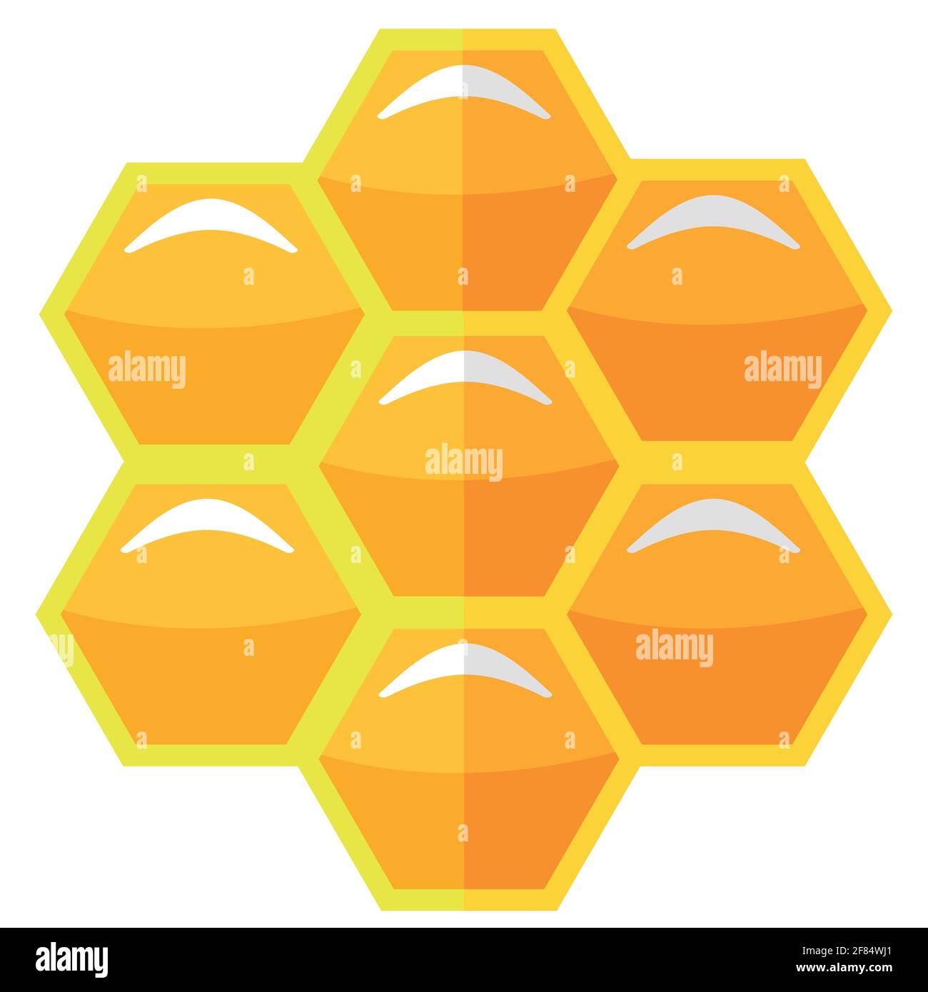 Honeycomb icon flat design vector image collection Stock Vector Image ...