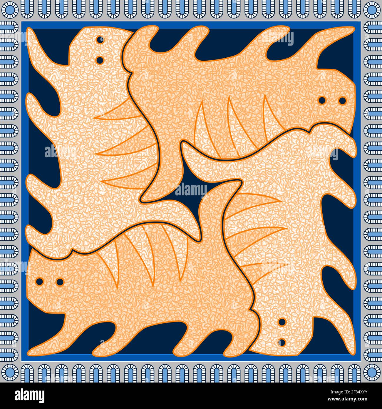 Four sides patterned Stock Vector Images - Alamy