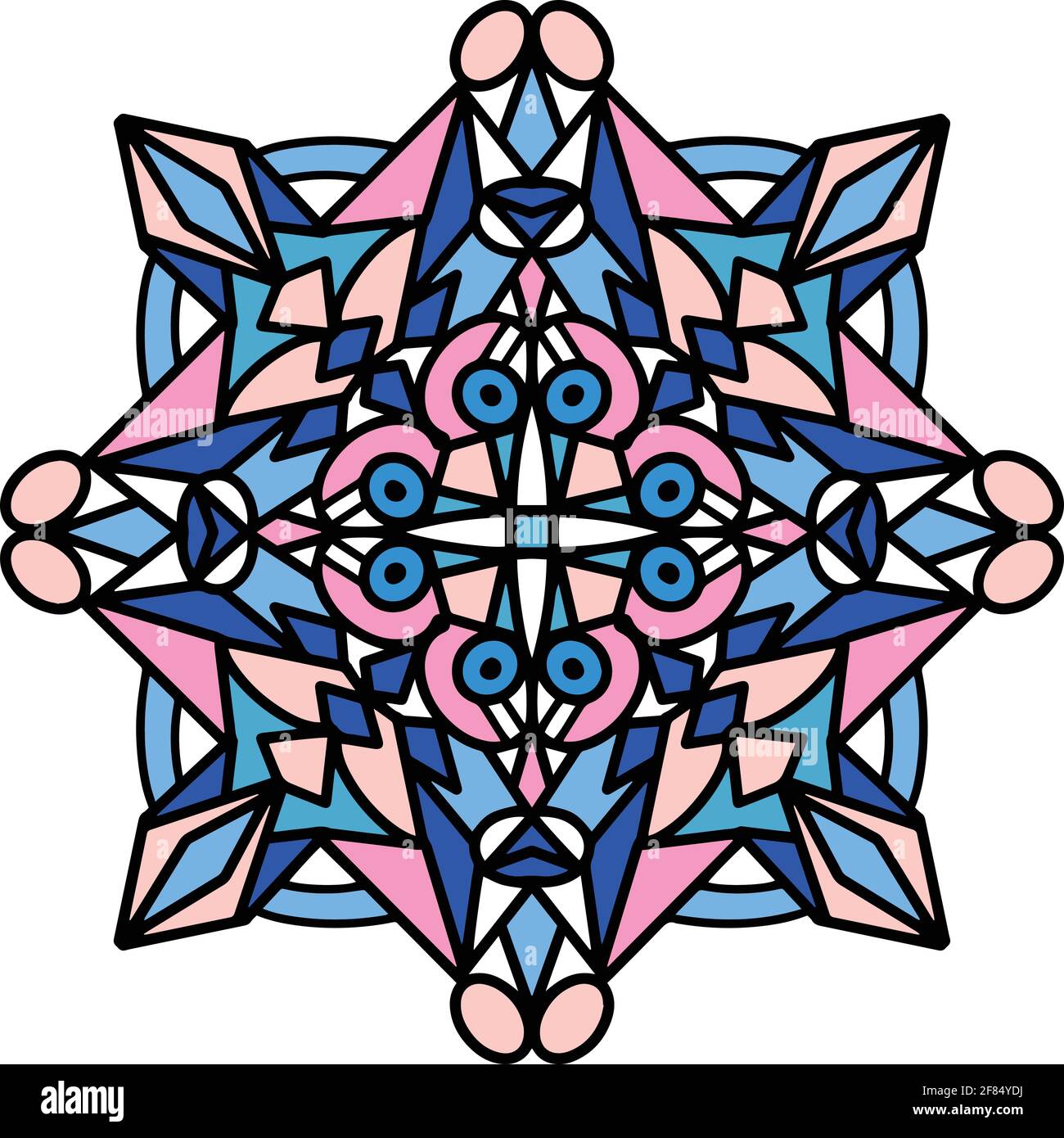 Relax mandala icon, hand drawn and outline style Stock Vector Image ...