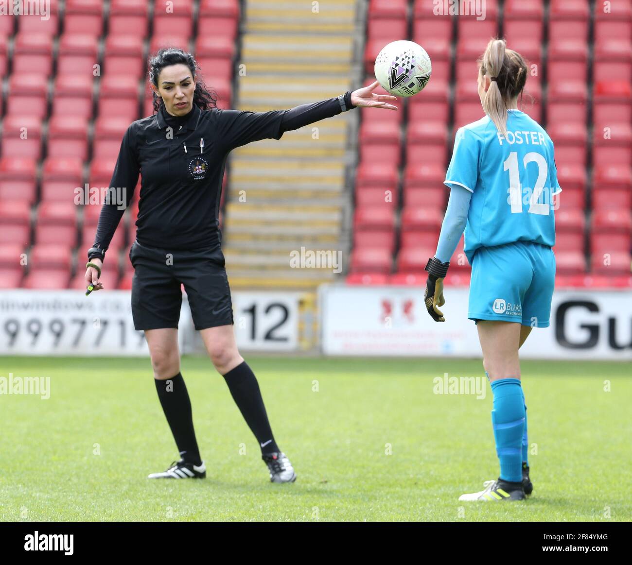 London, UK. 11th Apr, 2021. LONDON, ENGLAND - APRIL 11: Referee Adriana ...