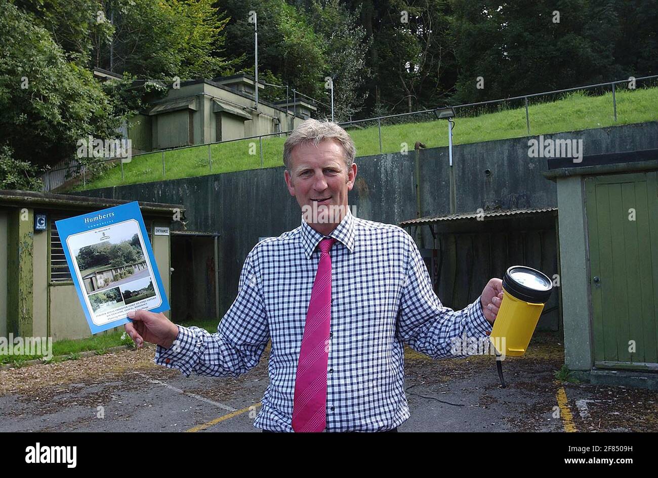 estate agent nigel jones at a nuclear bunker in yeovil, somerset is up ...