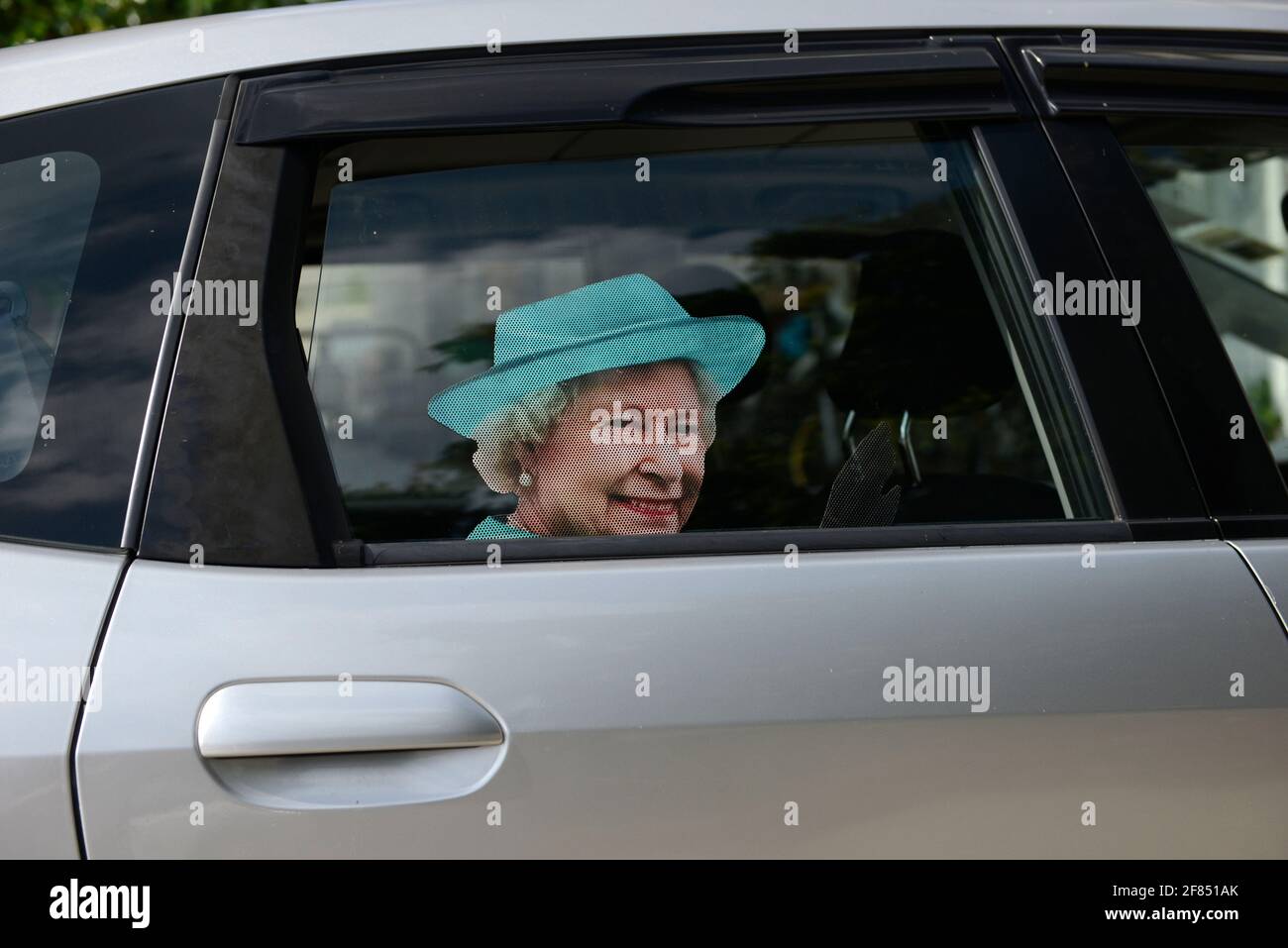 A semi-transparent decal of HM Queen Elizabeth of Britain graces the ...