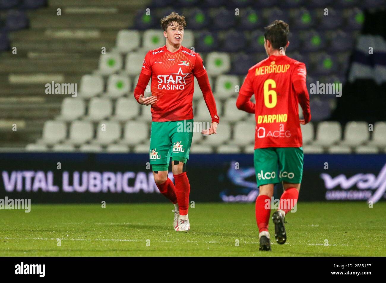 ANTWERPEN, BELGIUM - APRIL 11: Jack Hendry of KV Oostende during the ...