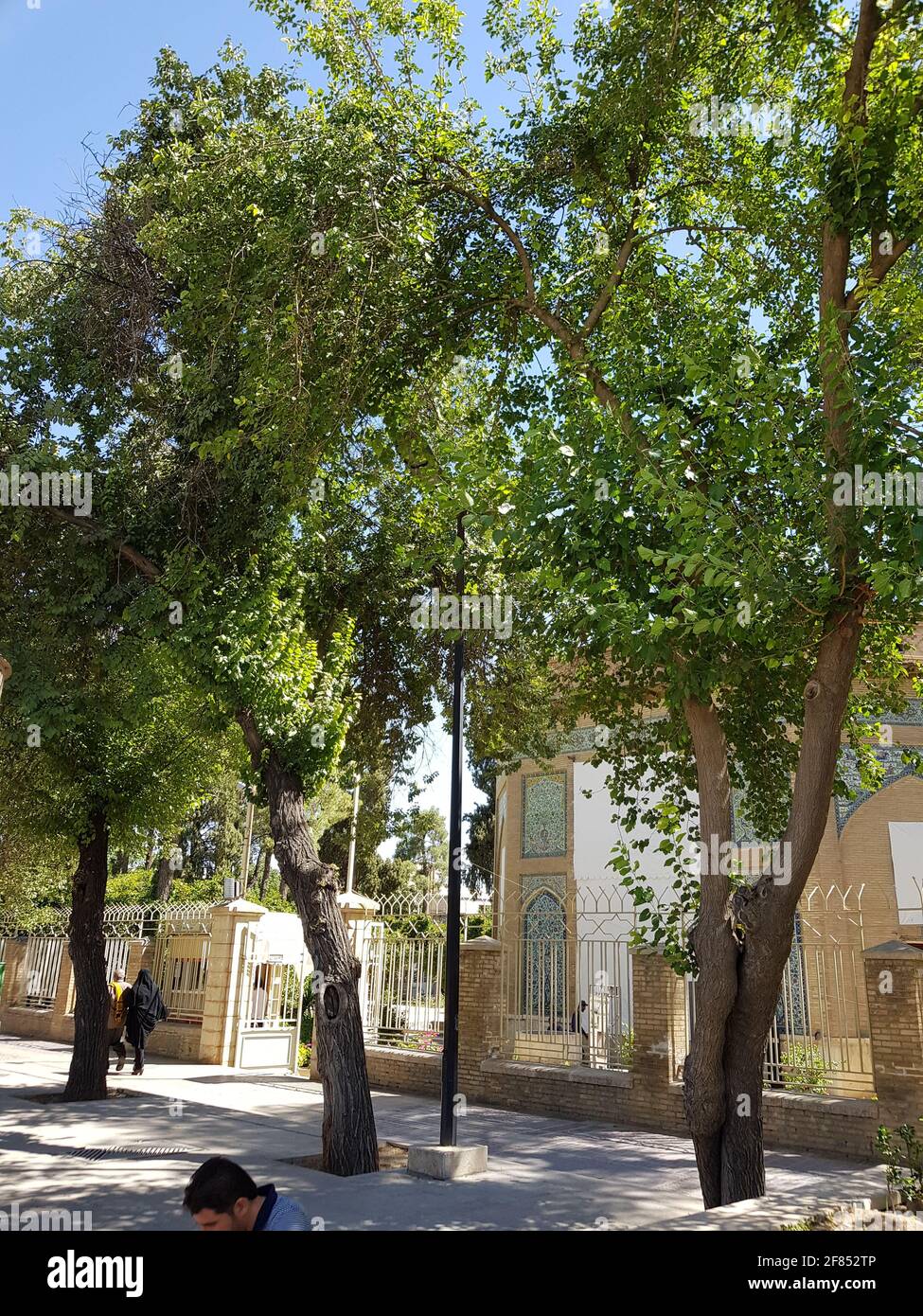 shiraz, iran - april 12, 2017: tourism photo of beautiful gardens in ...