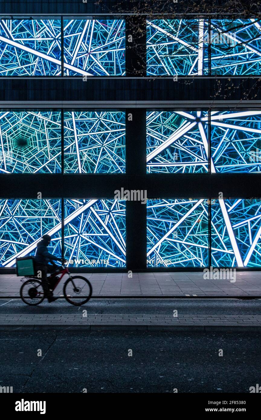 London, UK. 11th Apr, 2021. Constellations by light sculptor Anthony ...