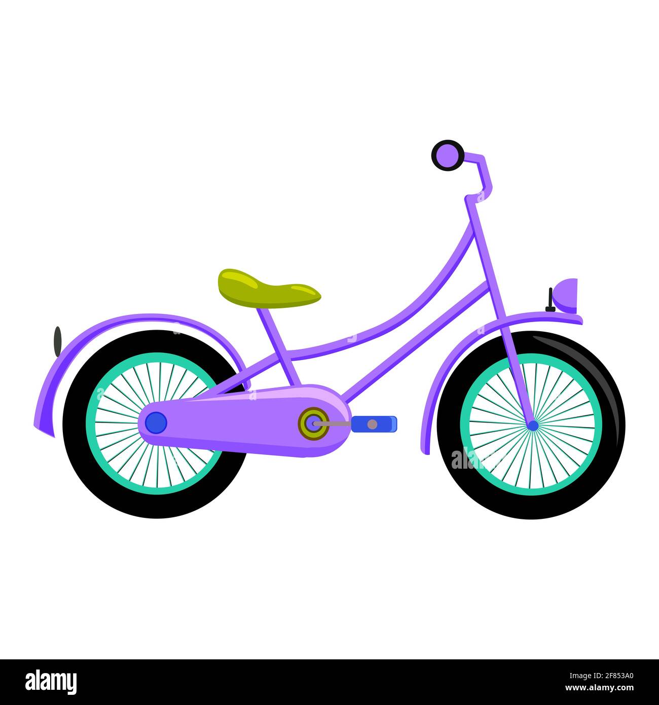 Bike kids icon. Bicycle flat colorful symbol Stock Vector Image & Art ...