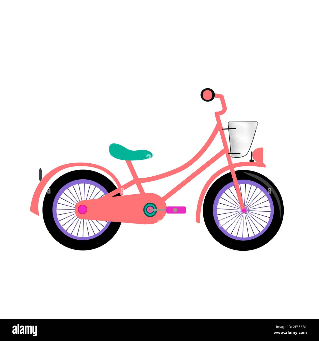 Child bicycle isolated cartoon flat icon vector Stock Vector Image ...