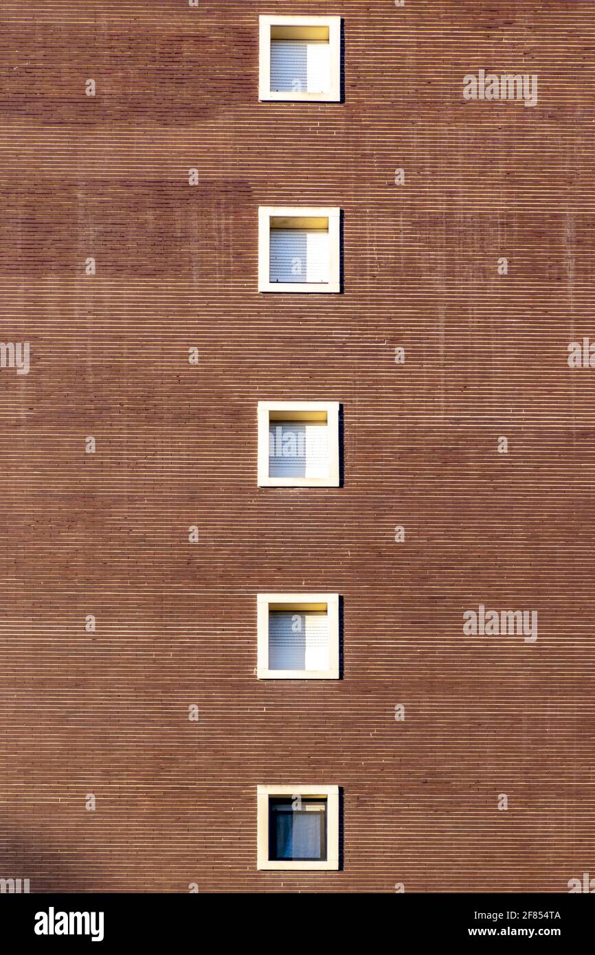 A closeup of a modern building wall and window Stock Photo - Alamy
