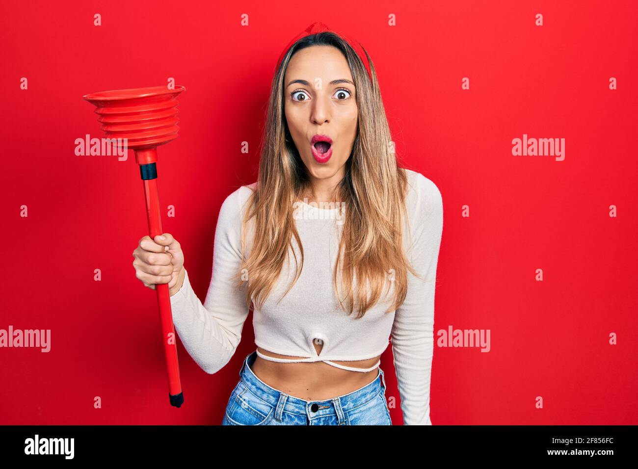 Woman toilet worried hi-res stock photography and images - Alamy