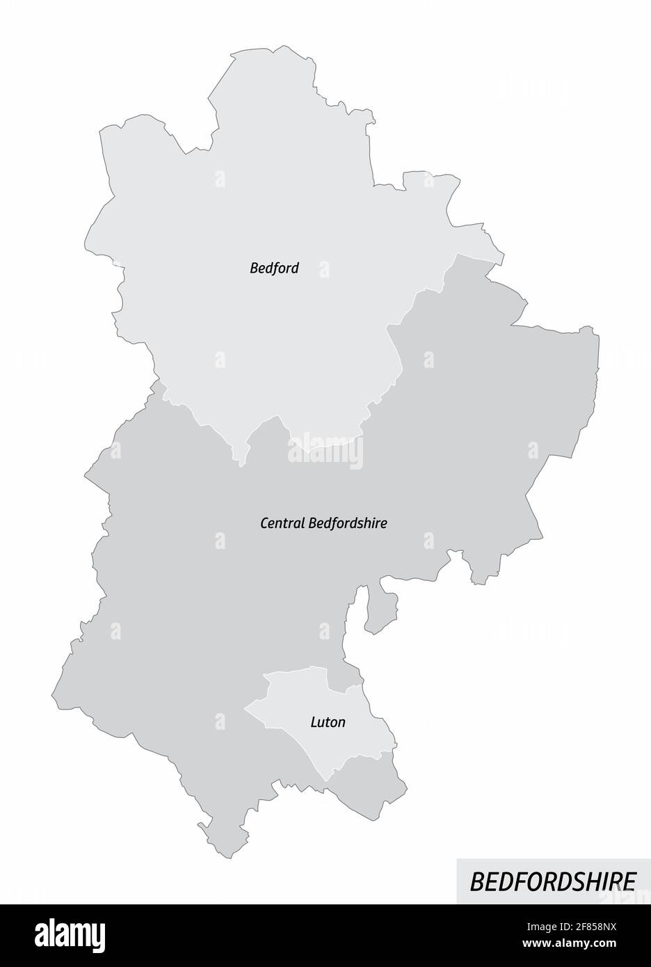 Bedfordshire map hi-res stock photography and images - Alamy
