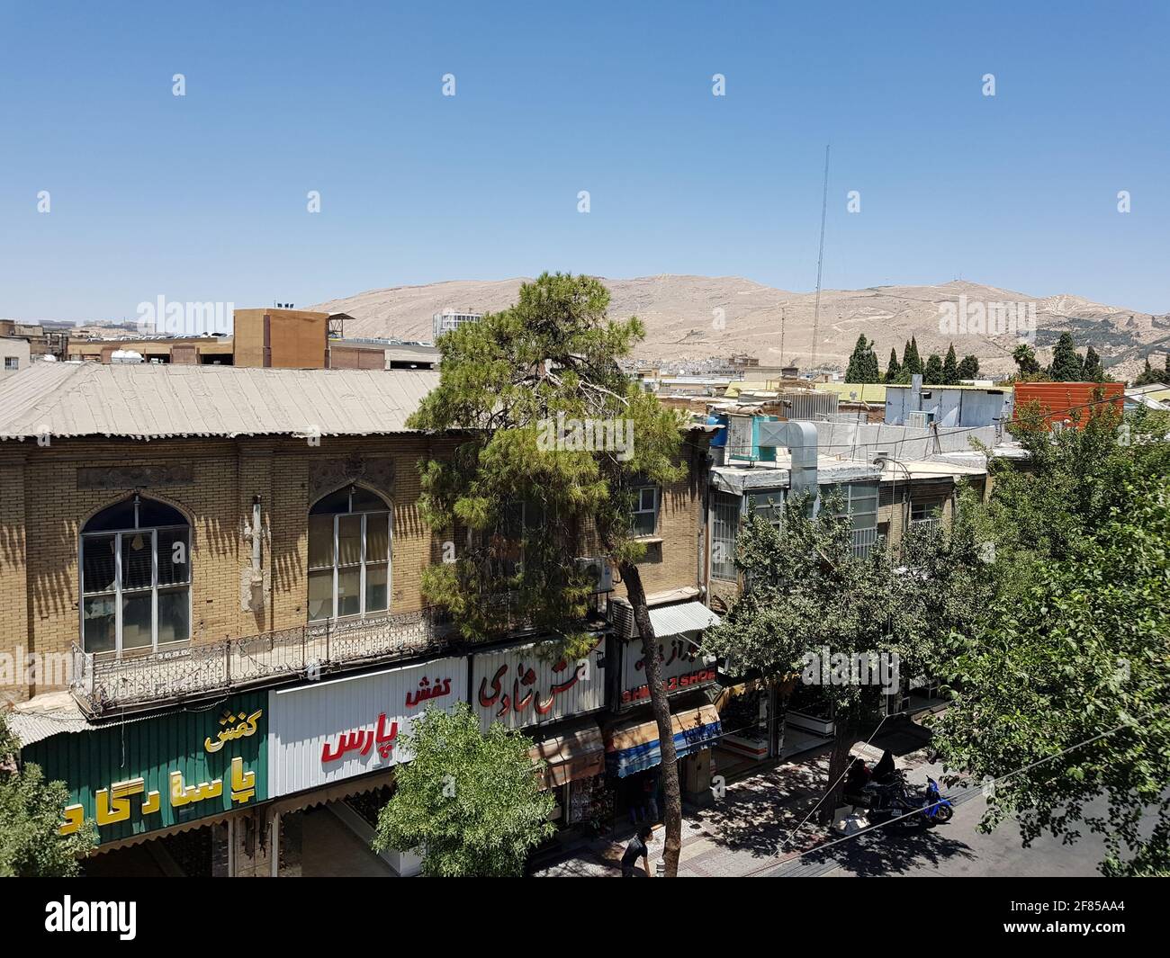 shiraz, iran - april 12, 2017: tourism photo of beautiful gardens in ...