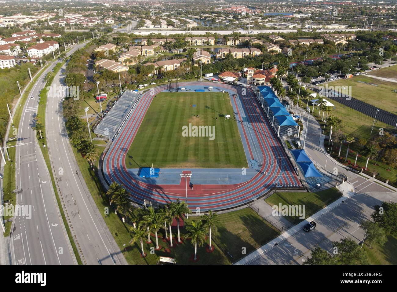 Miramar, United States. 10th Apr, 2021. An aerial view of the track and ...
