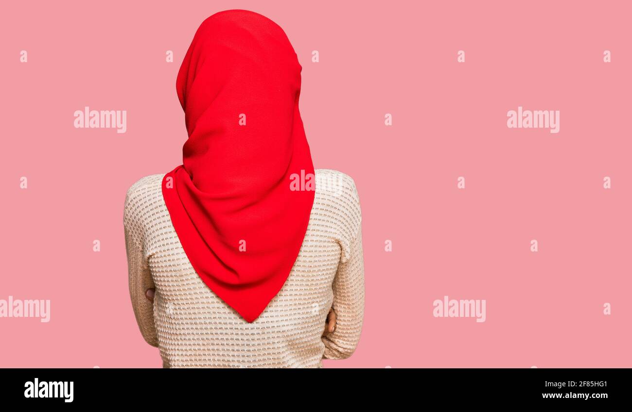 Young african american woman wearing traditional islamic hijab scarf ...