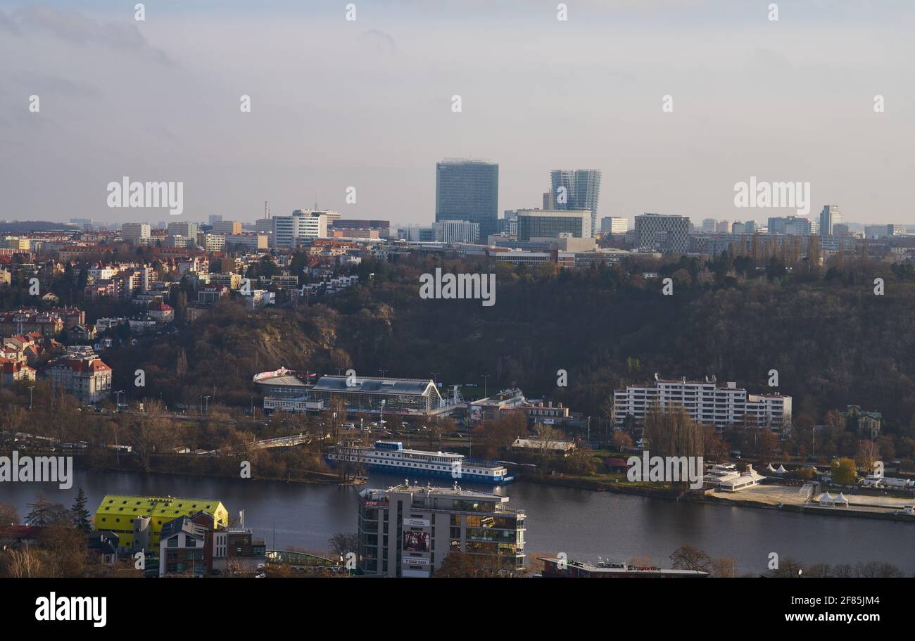 Panorama view of Prague from Devin Hill Stock Photo - Alamy