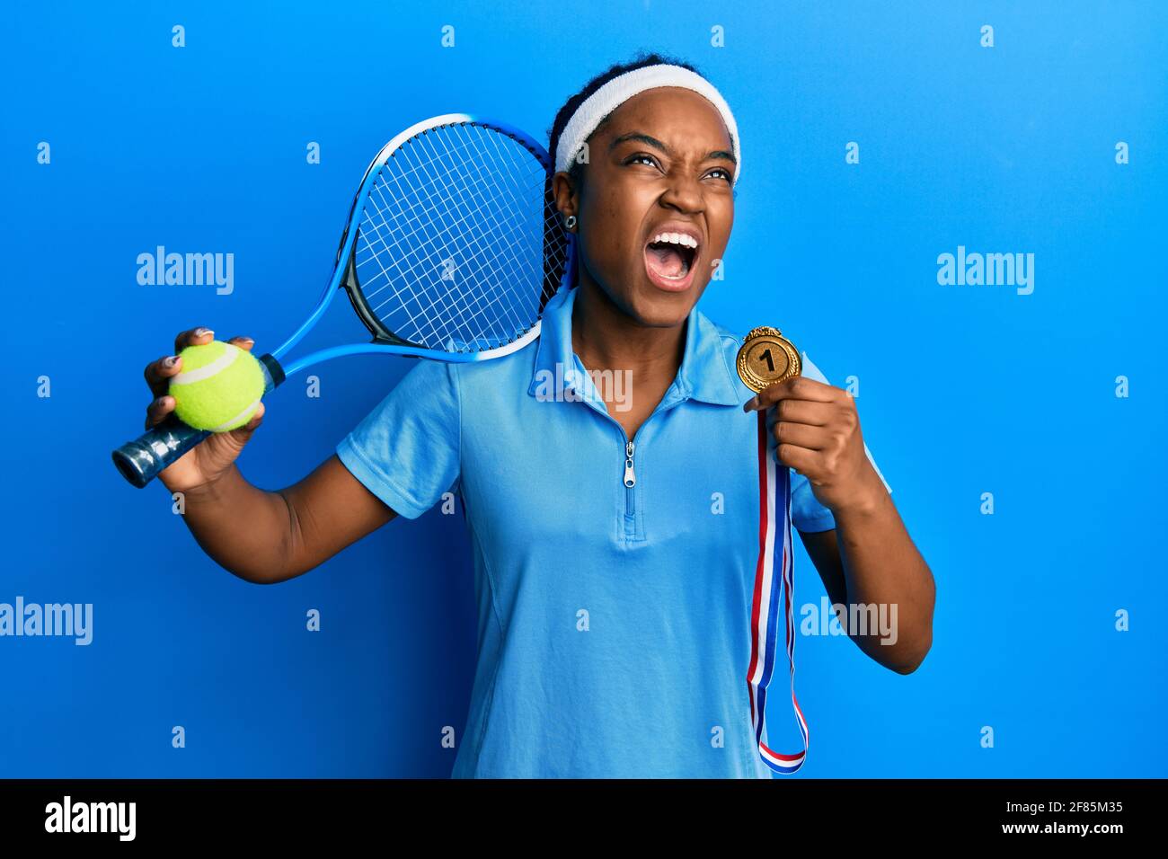 Angry female tennis player portrait hi-res stock photography and images ...